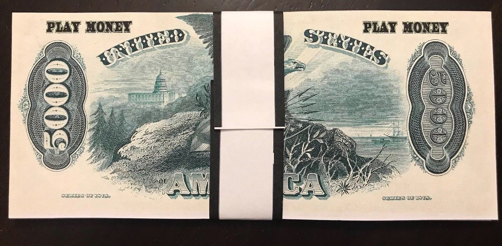 $100,000 In 1878 $5,000 Bills Play/Prop Money US Notes James Madison ...