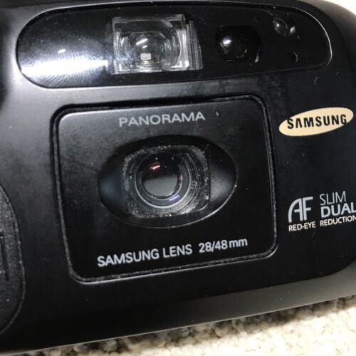 Samsung AF Slim Dual Panorama 35mm Compact Camera Lens Red Eye Reducer ...