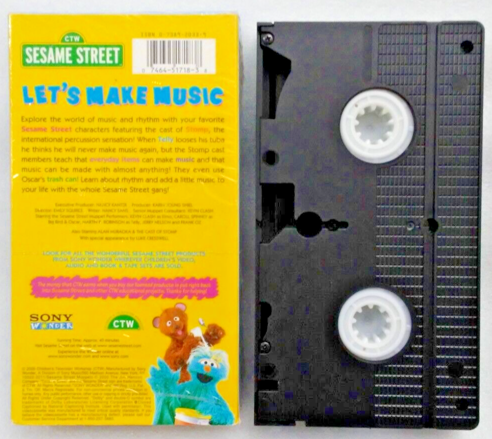 VHS Sesame Street - Lets Make Music (VHS, 2000, Slipsleeve) - VHS Tapes