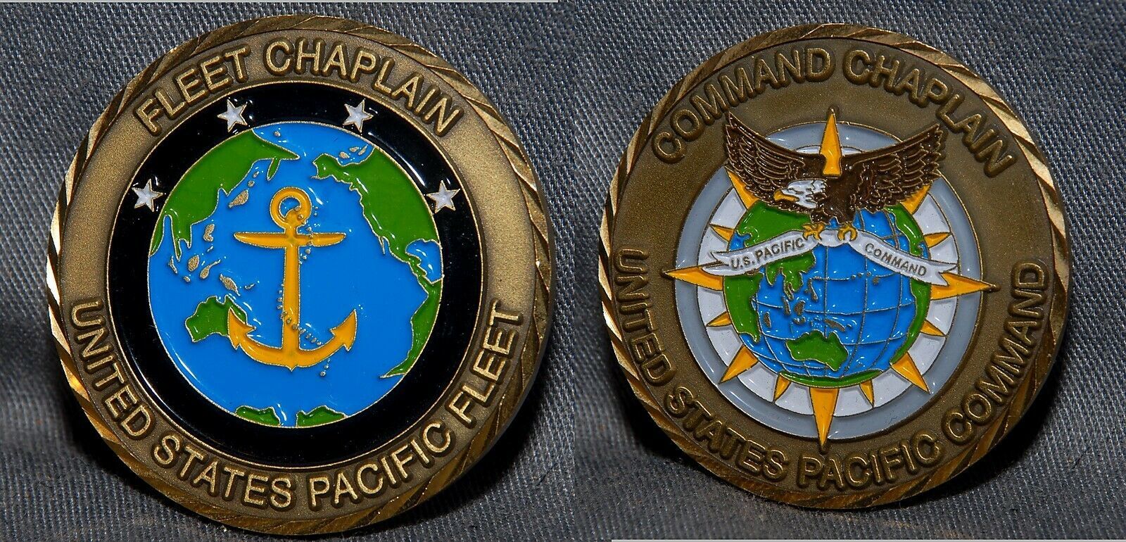 VERY RARE & NEAT USN PACIFIC FLEET COMMAND FLEET CHAPLAIN CHALLENGE ...