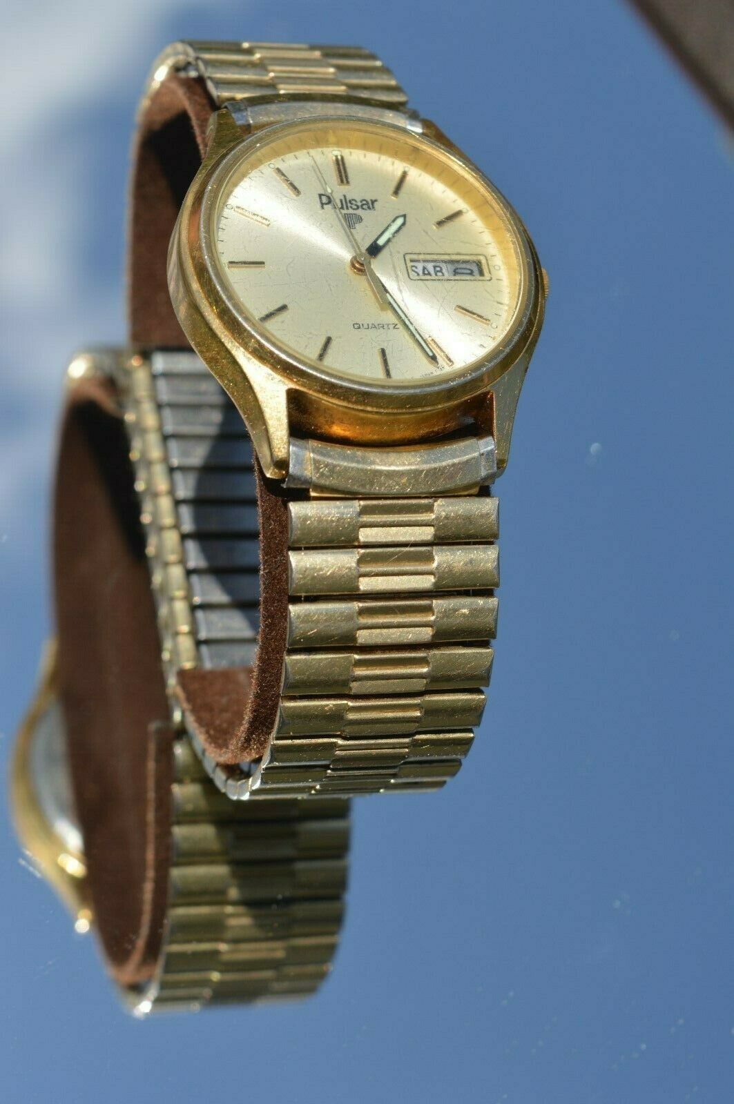 Vintage PULSAR Y148-6019 Mens Day/Date Watch and 50 similar items