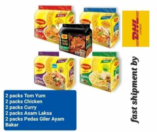 Maggi 2 minute Noodles Instant Noodles 10 packs x 5 flavor - ship DHL ...