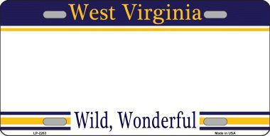 West Virginia Novelty State Background Blank Metal License Plate ...