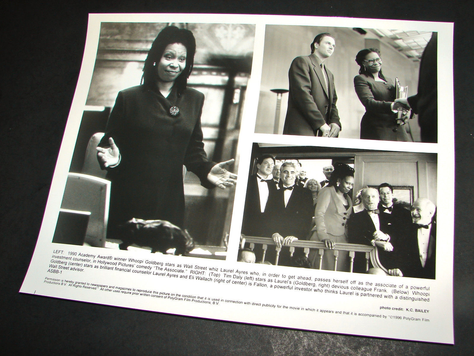 1996 THE ASSOCIATE Movie Press Photo Whoopi Goldberg Eli Wallach Tim ...