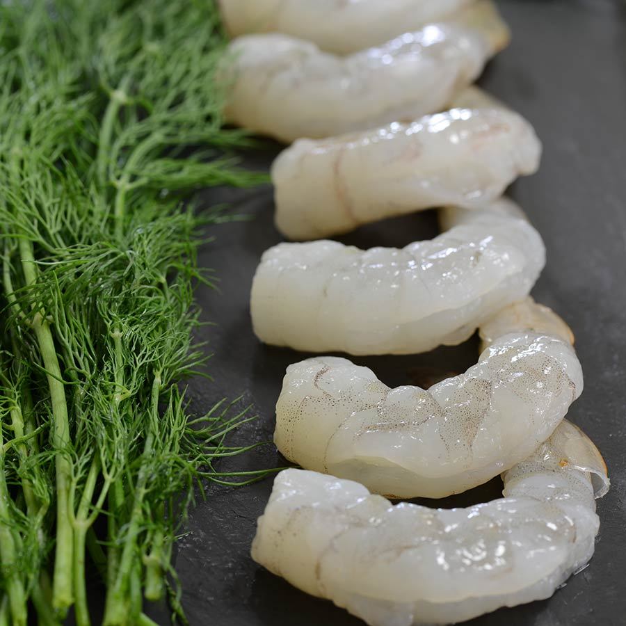 Shrimp Raw Peeled Deveined Tail On 10 Lbs Jumbo 21 25 Lb