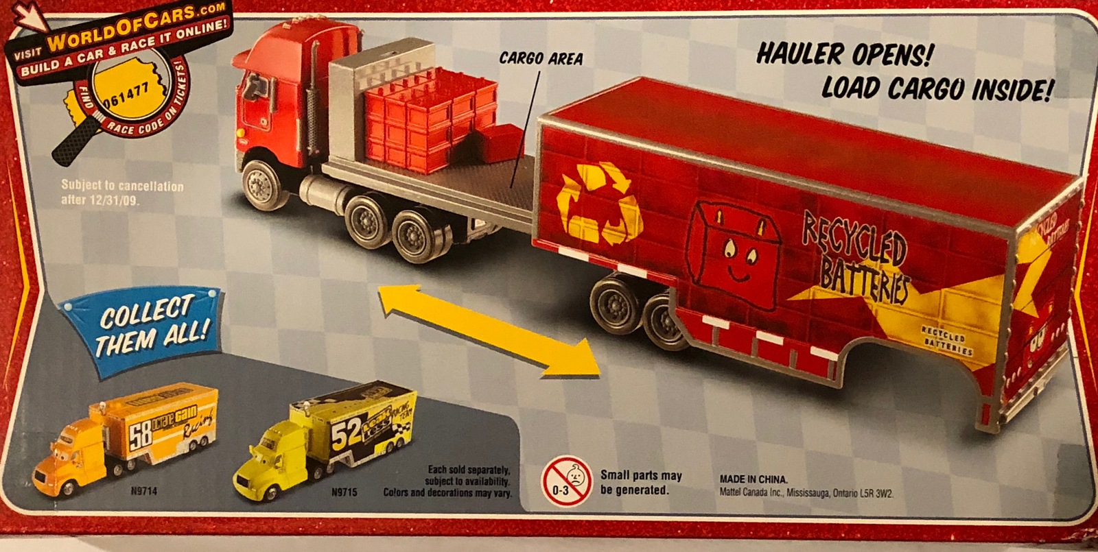 Disney Pixar Cars Haulers Jerry Recycled Batteries - Action Figures Disney Pixar Cars Haulers Jerry Recycled Batteries - Action Figures
