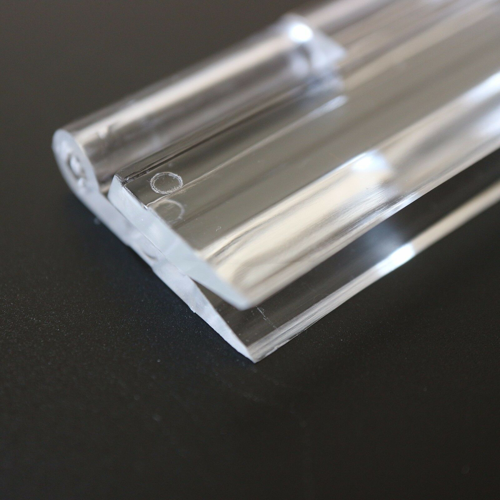 2 x Clear Acrylic Plastic Piano Continuous Hinge 300mm (pair ...