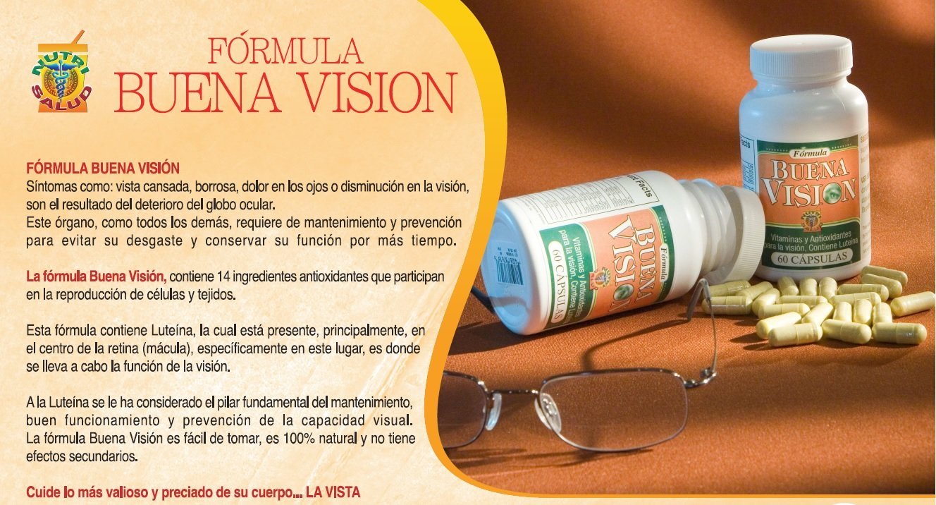 Capsulas Buena Vision, para la vista cansada, borrosa, dolor en los ...