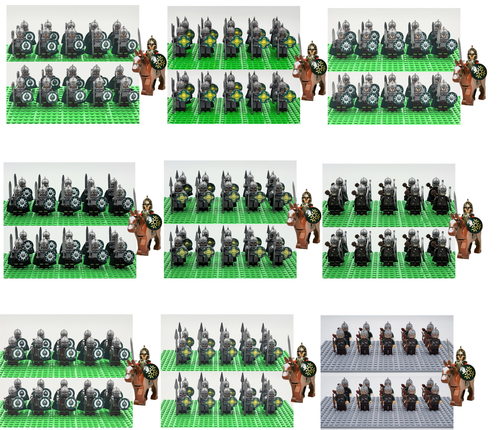 LOTR Rohan Royal Guard Army Soliders Infantry Collection 198pcs ...