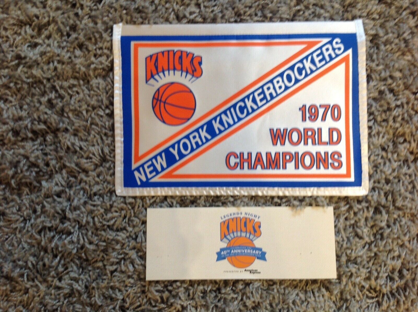NBA New York Knicks 1970 Championship Banner Legends Night Give Away At ...