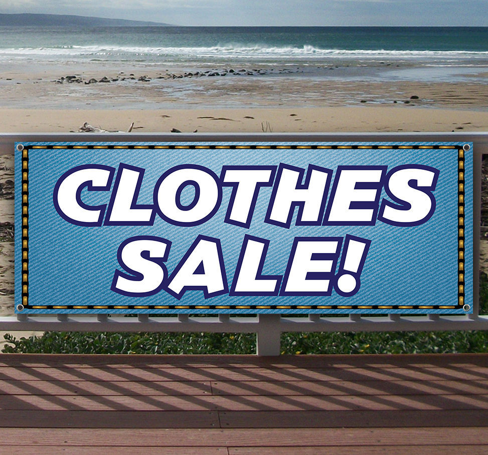 CLOTHES SALE Advertising Vinyl Banner Flag Sign Many Sizes Available ...