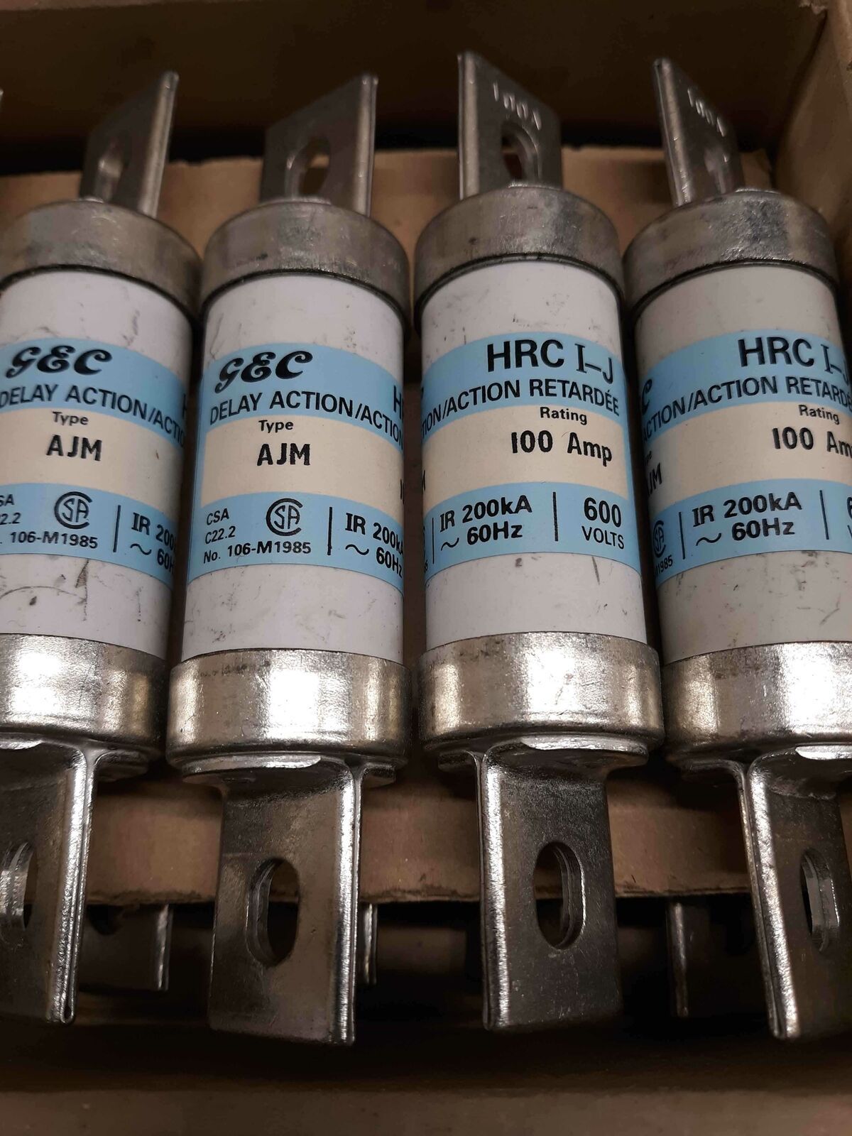 GEC AJM100 HRC I-J Current Limiting Fuses 100A 600V 10qty - Other Fuses