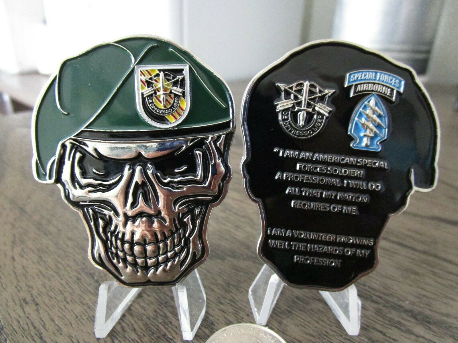 7 Special Forces Skull Challenge Coins SOCOM Ranger PJ CCT Green Berets ...