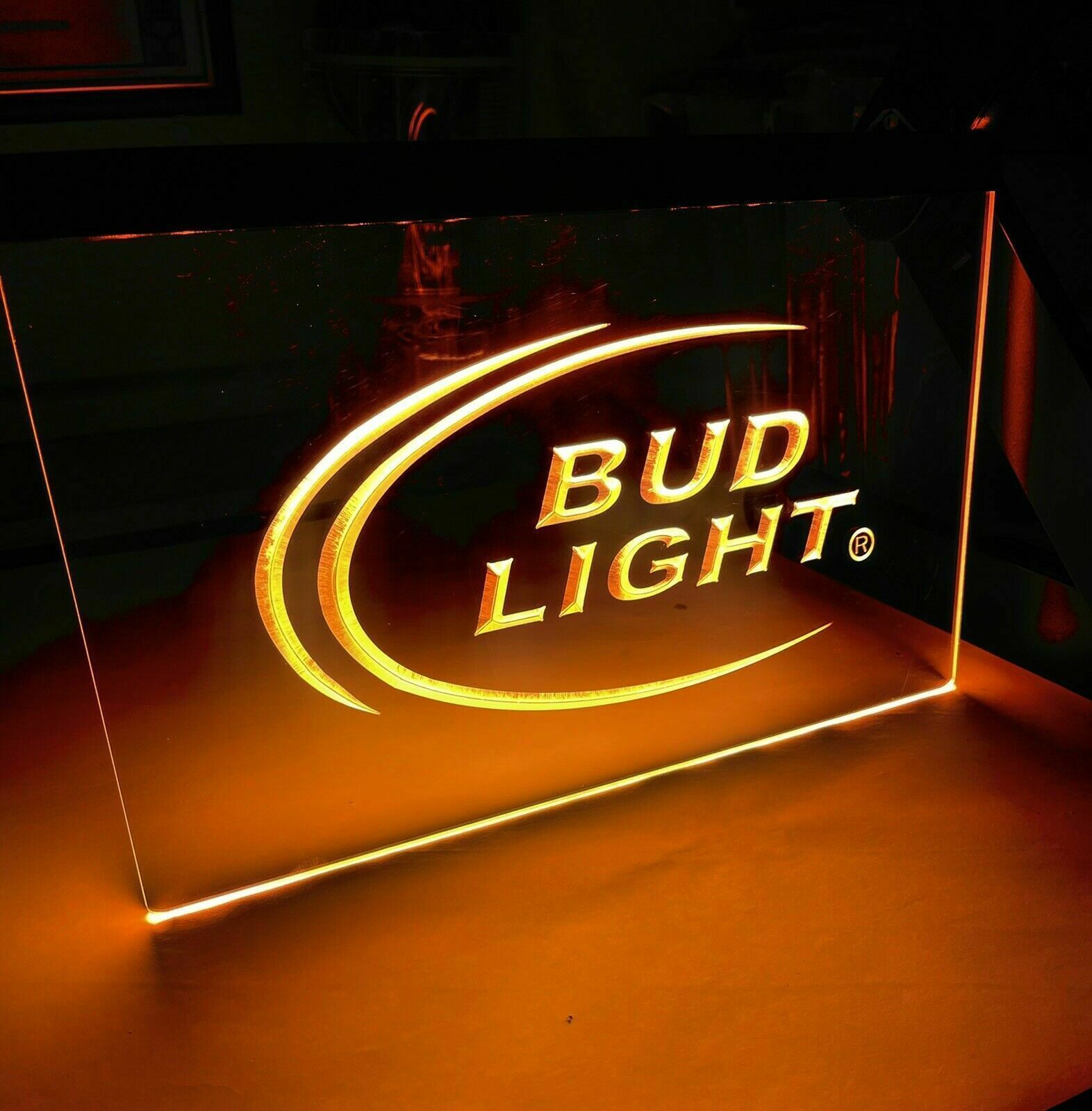 Bud Light Logo Bar Beer 3D Led Neon Sign Hang Signs Wall Home Decor Man ...