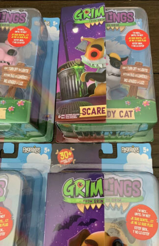 Fingerlings Grimlings Evil GIGI HIP HOP JUNK YARD Scaredy Cat Pig ...