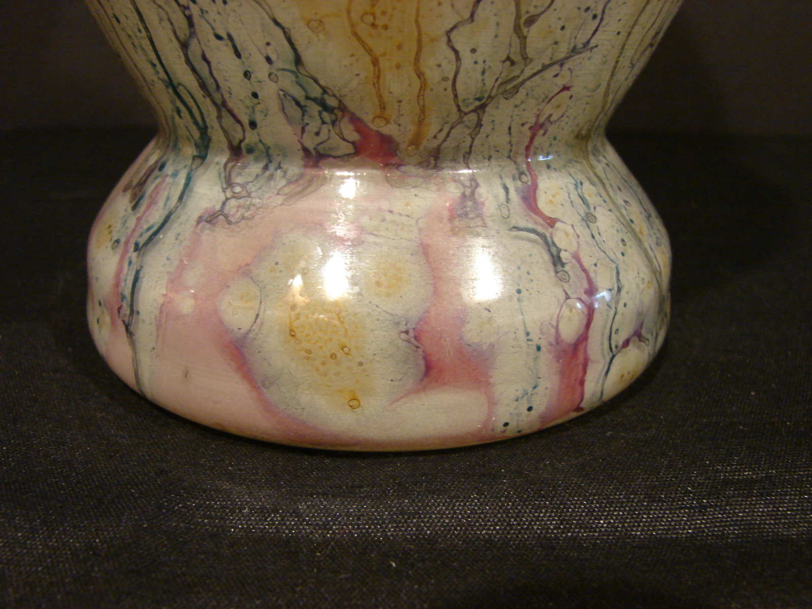 Simron Unique Multi Color Glass Vase Hand Painted in Israel - Vases