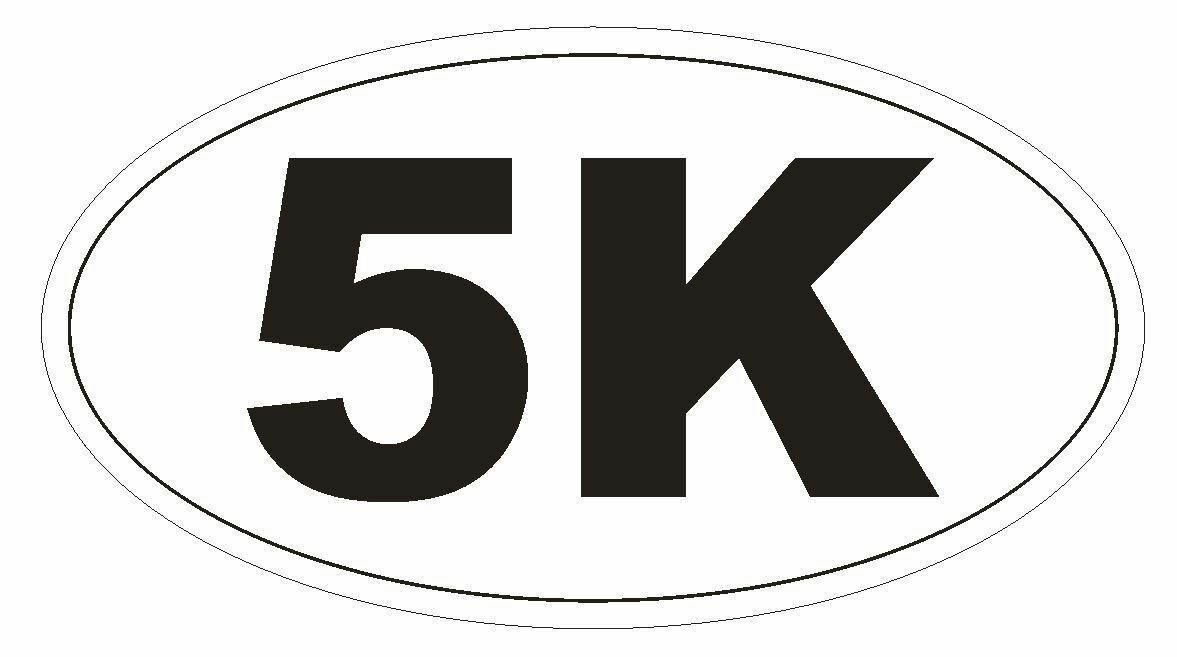 5K Marathon Oval Bumper Sticker or Helmet Sticker D141 Laptop Phone ...