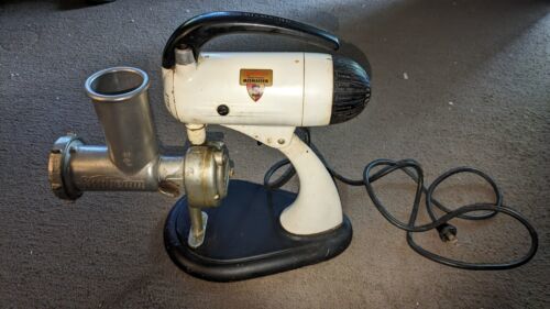 Vintage 1940s Sunbeam Mixmaster Mixer Model 9 with Meat Grinder Working ...