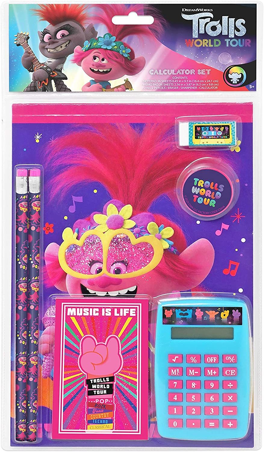 Trolls World Tour Kids Calculator Set - 7 Piece Bundle for Back to ...