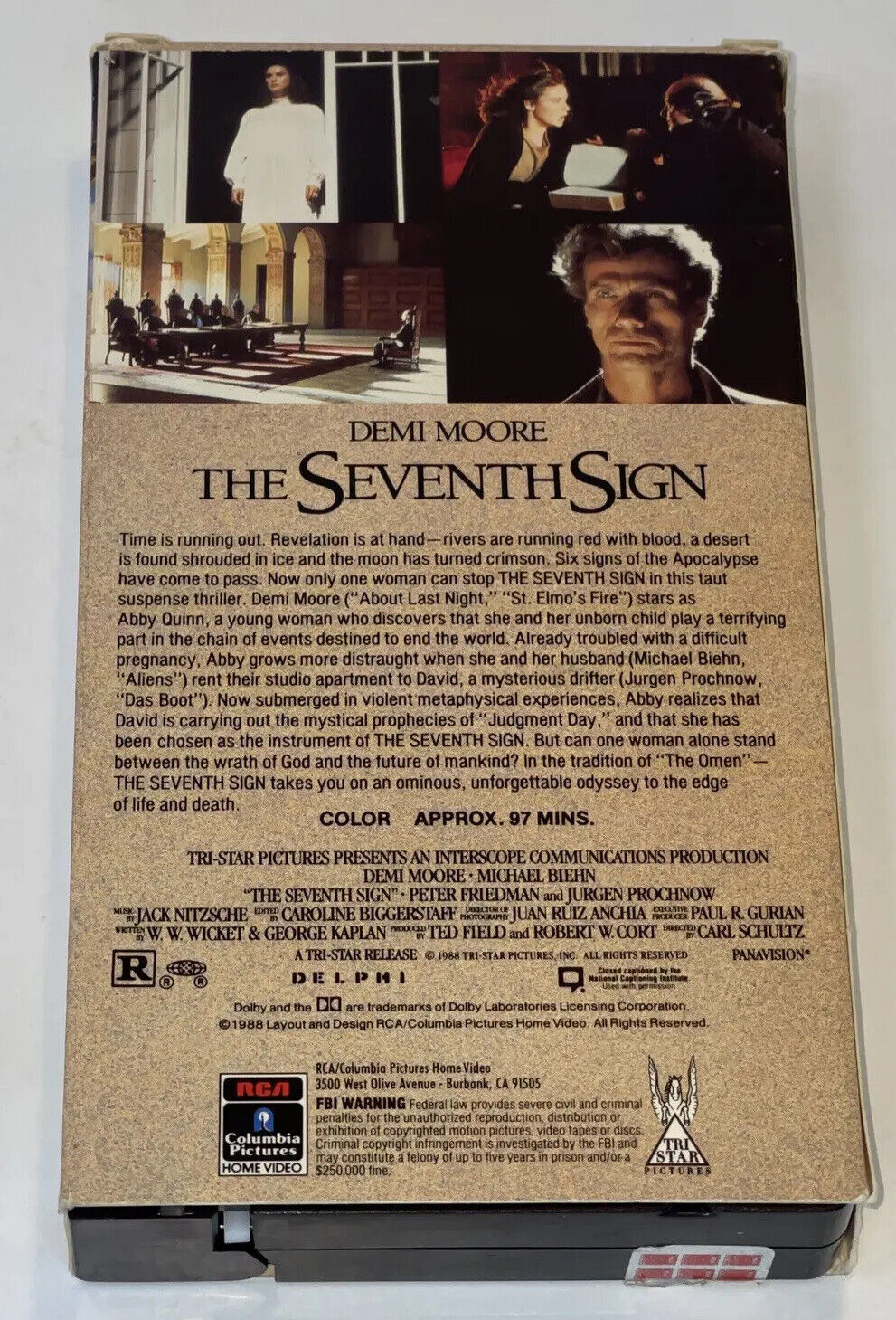 The Seventh Sign (VHS, 1998, BB) Demi Moore Vintage Horror Scary Movie ...