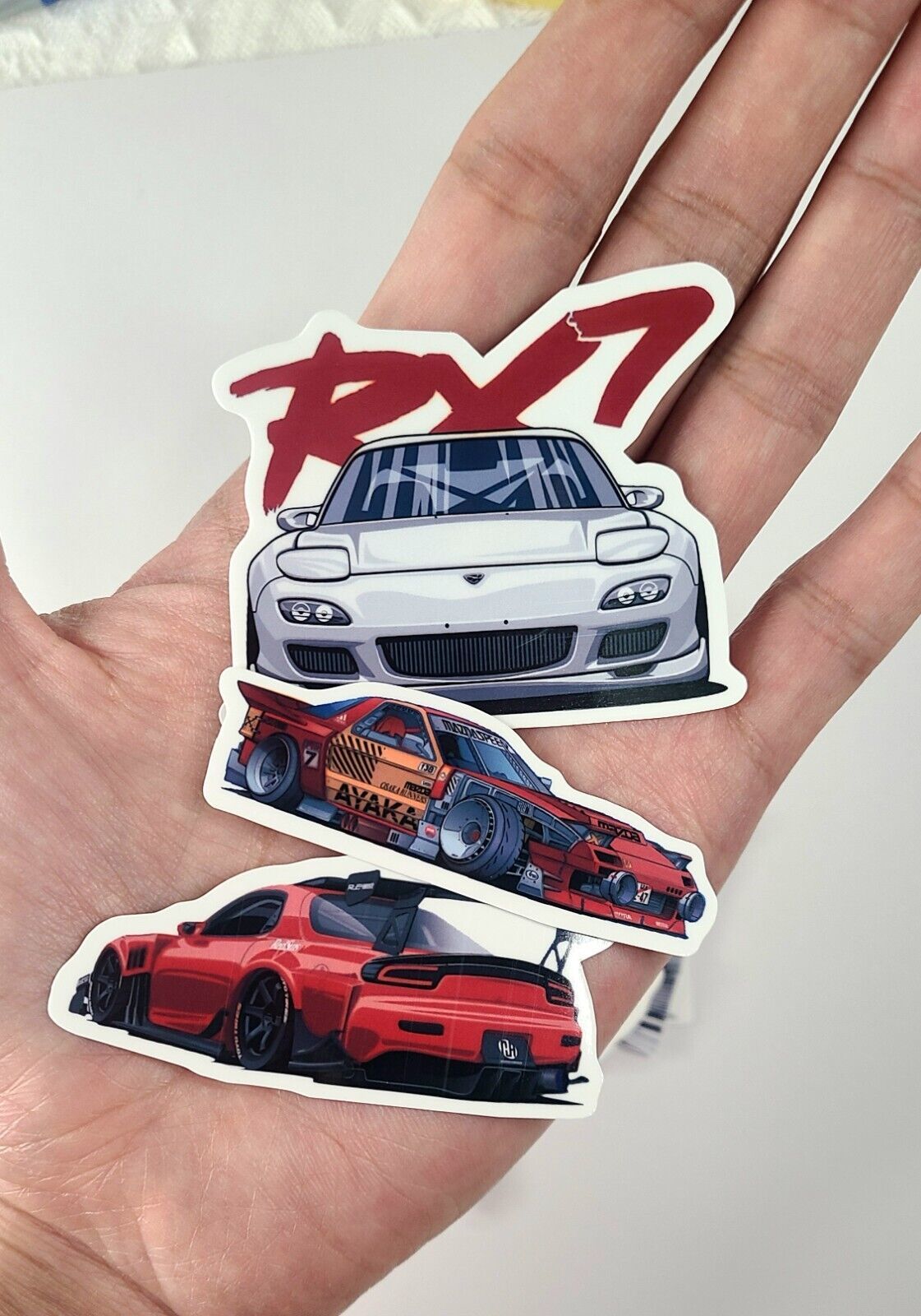 26pc Japanese Drift Legend Mazda RX7 FC FD Vinyl Stickers JDM sport car ...