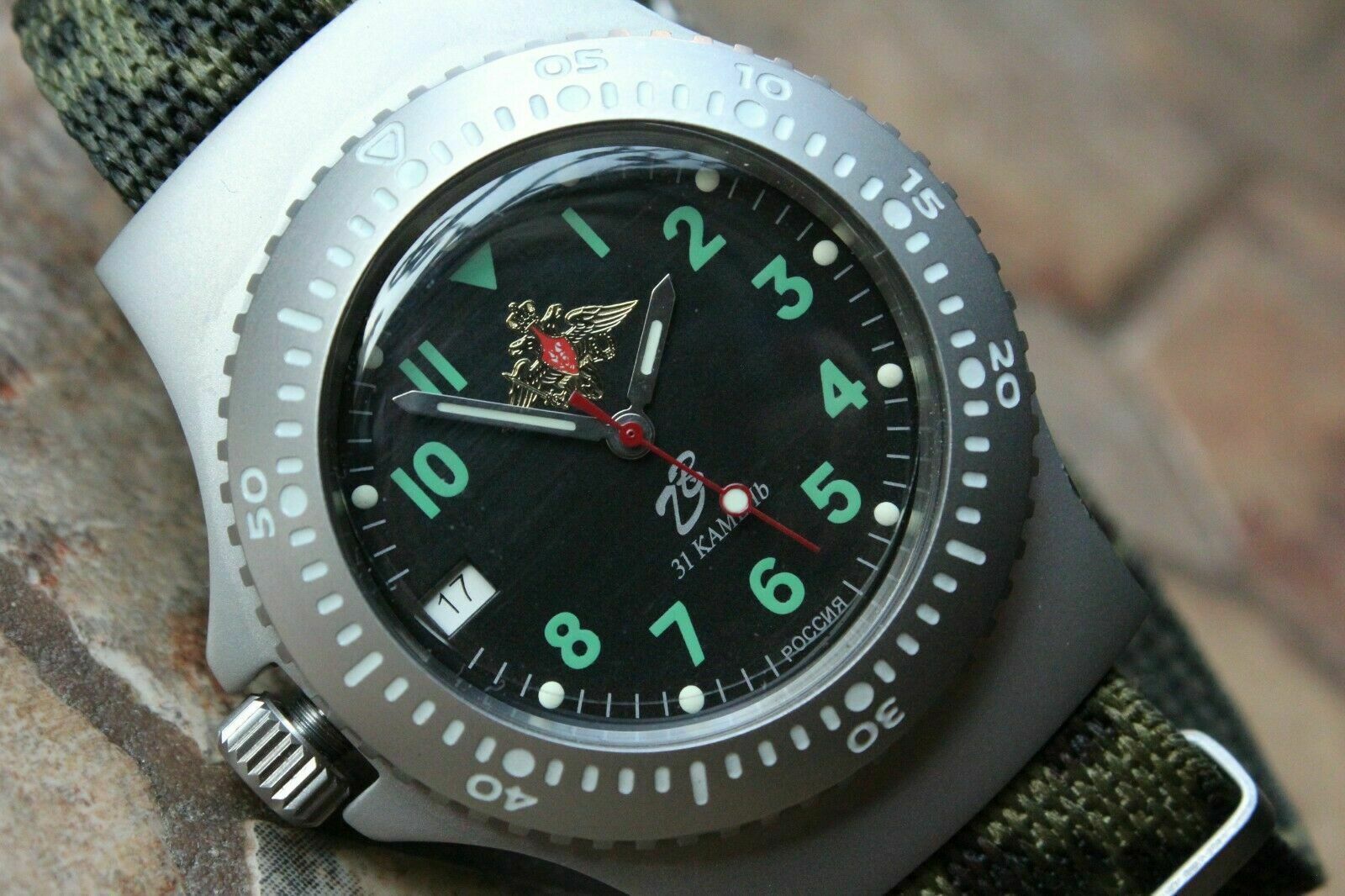 Vostok Ratnik Mechanical Automatic Russian Army wrist watch 6E4-2 ...