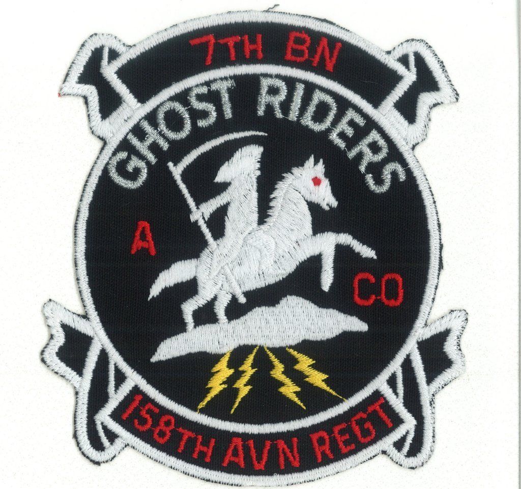 US Army A CO 7-158TH AVIATION REGIMENT GHOST RIDERS PATCH NEW!!! - Other