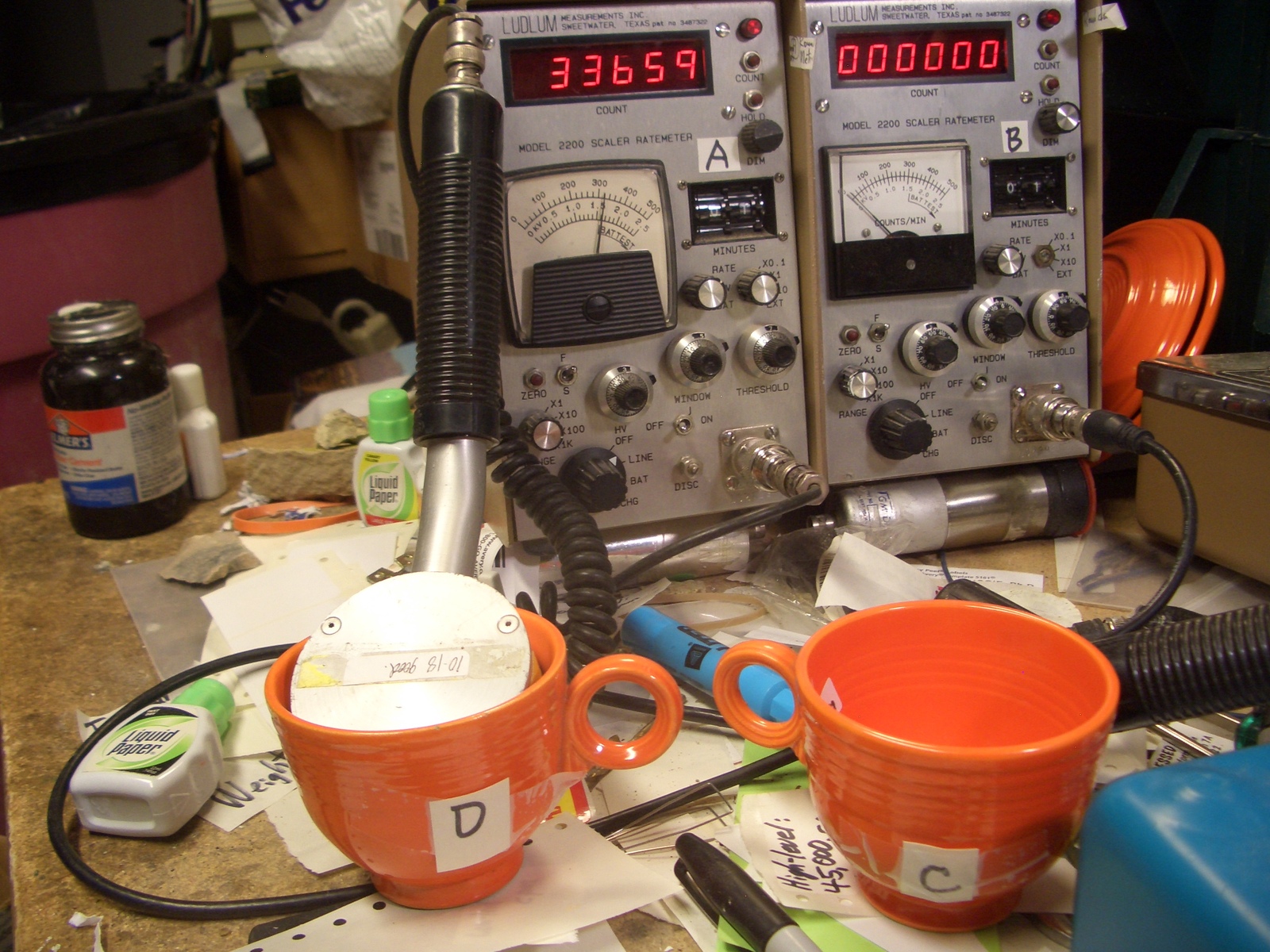 FIESTAWARE "RADIOACTIVE RED" CUPS: 14% URANIUM IN GLAZE $25.00 EACH + S ...