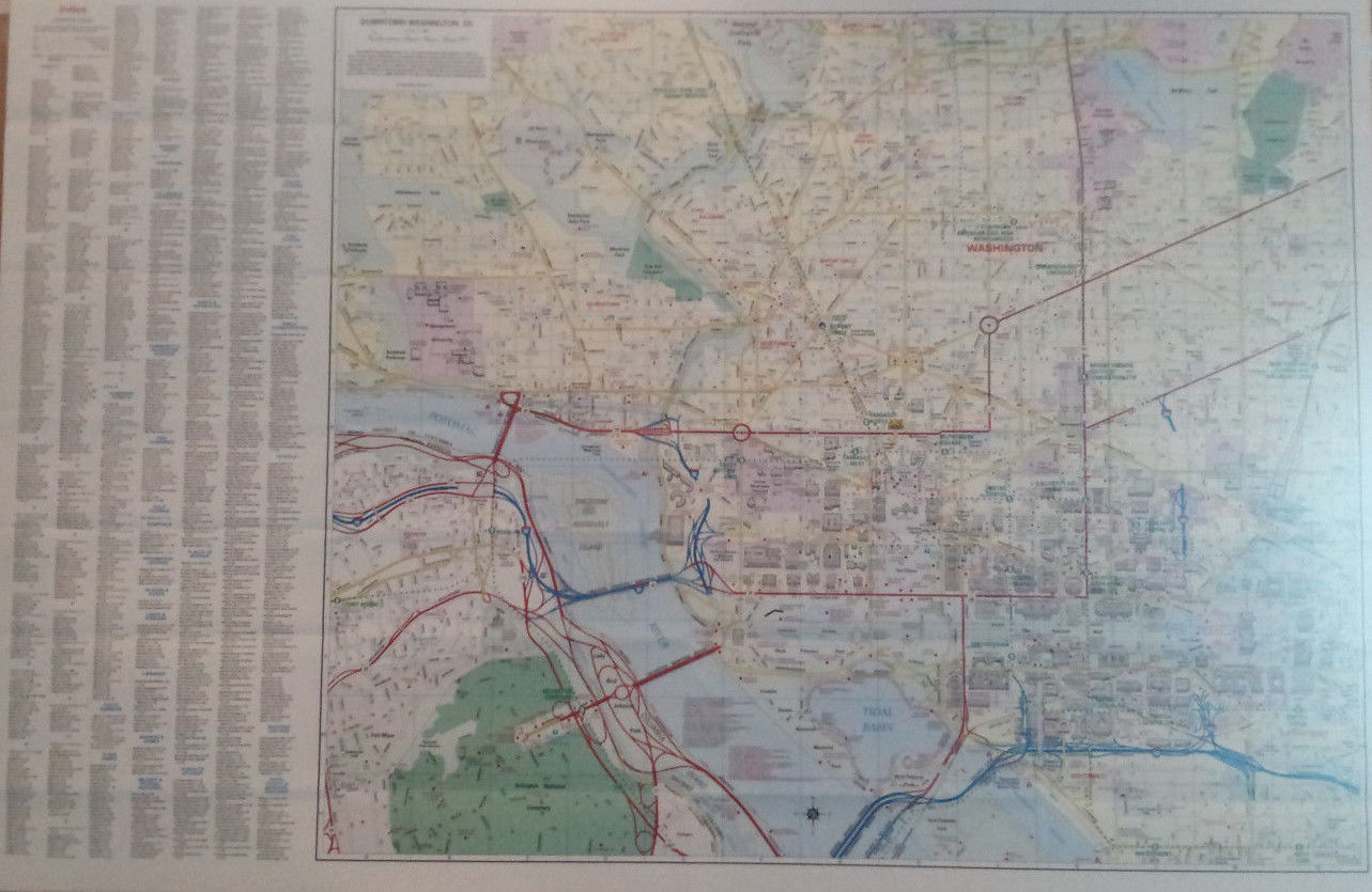 Washington DC Laminated Wall Map (K) - US