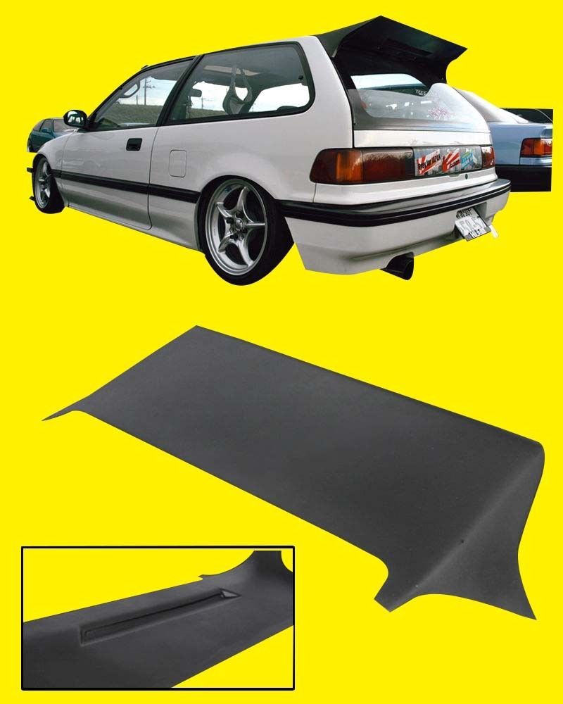 For 88-91 Fits: Honda Civic EF9 Hatch 3Dr J Style Rear Roof Spoiler ...