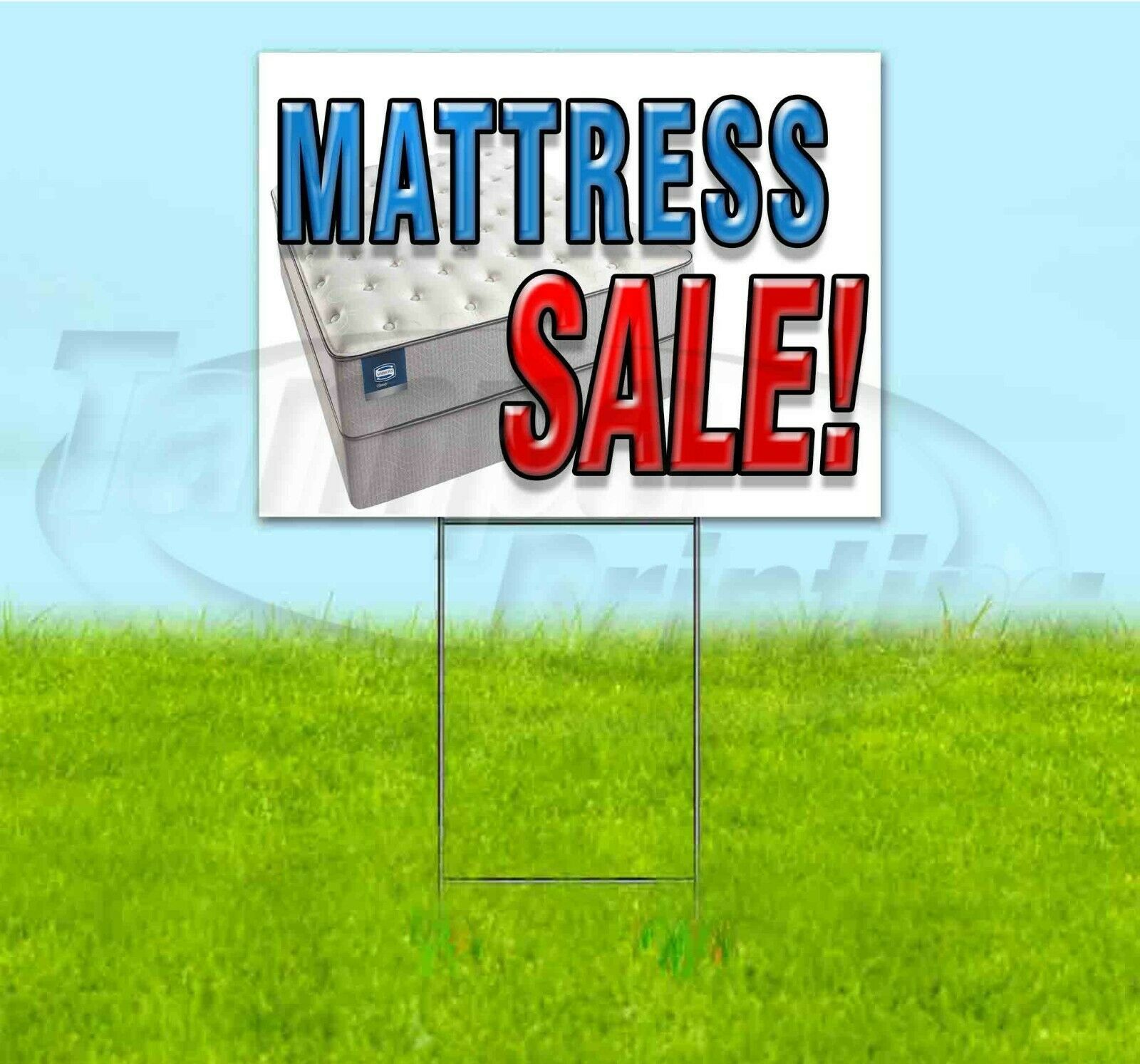 MATTRESS SALE 18x24 Yard Sign WITH STAKE Corrugated Bandit USA BUSINESS ...