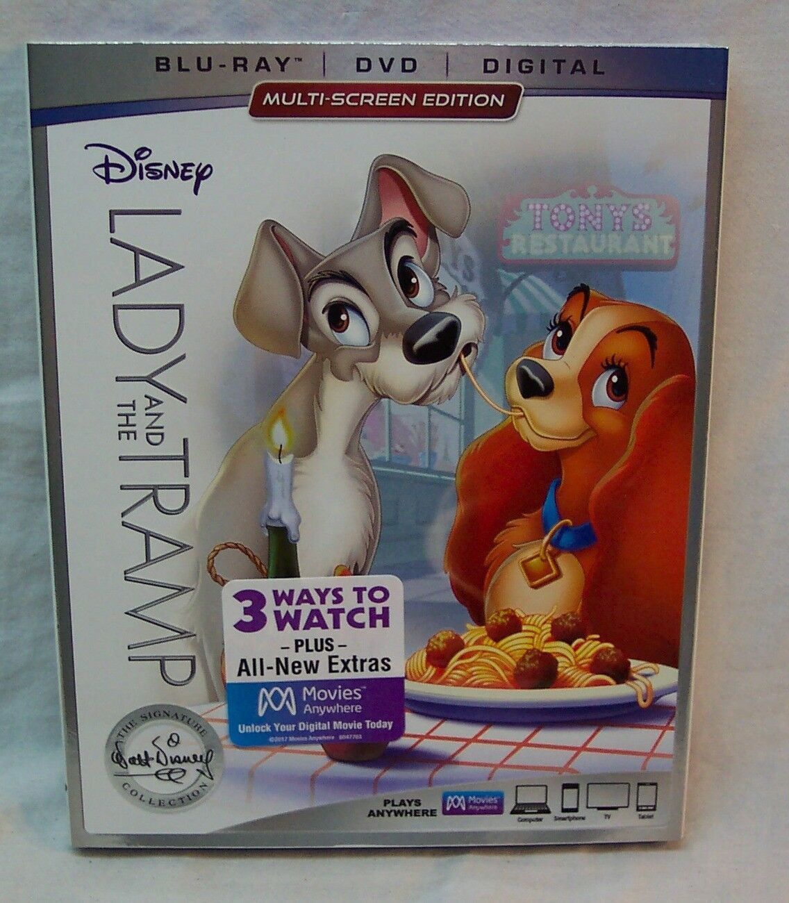 Walt Disney LADY AND THE TRAMP DVD & BLU-RAY 2 Disc SET NEW - DVDs ...
