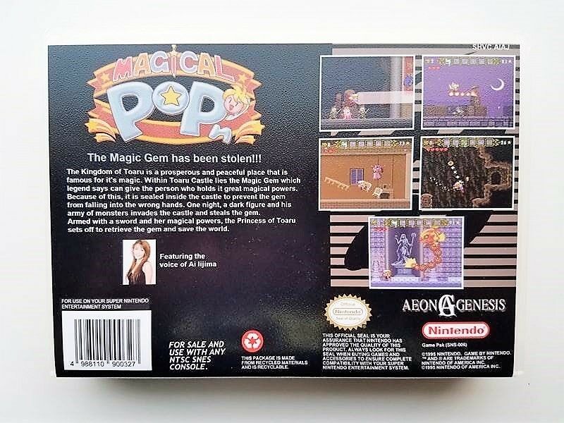 Magical Pop'N SNES Super Nintendo English NTSC US (Game + Case /Box ...