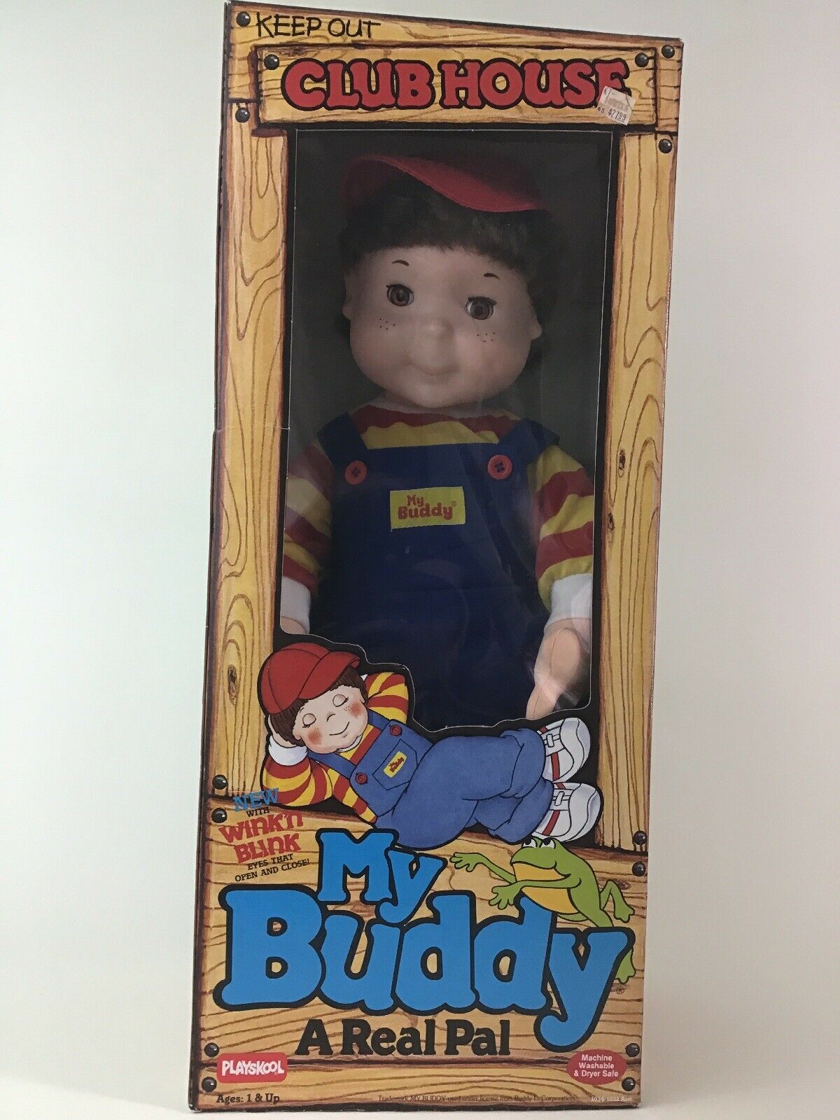 My Buddy Doll 22" Brown Hair Blinking Eyes Boy Vintage 1986 Playskool ...