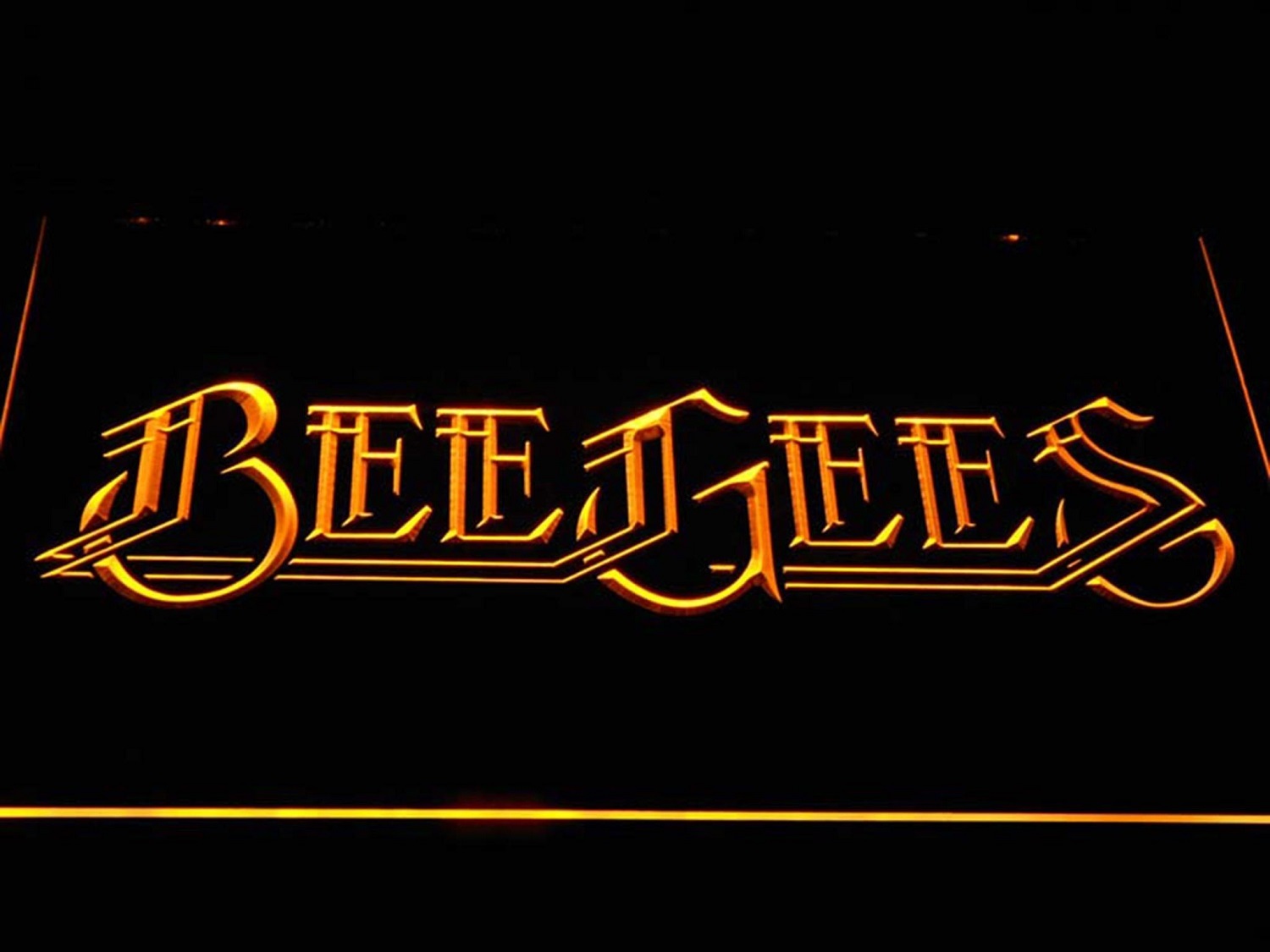 Bee Gees Logo Illuminated Led Neon Sign Hang Wall Decor, Room, Lights ...