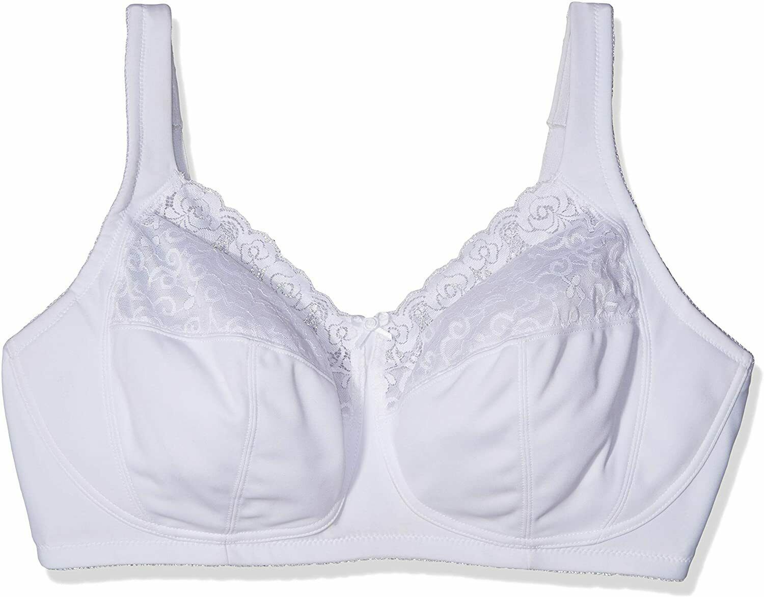 Glamorise White Comfort Lift Rose Lace Support Bra Us 50f Uk 50e