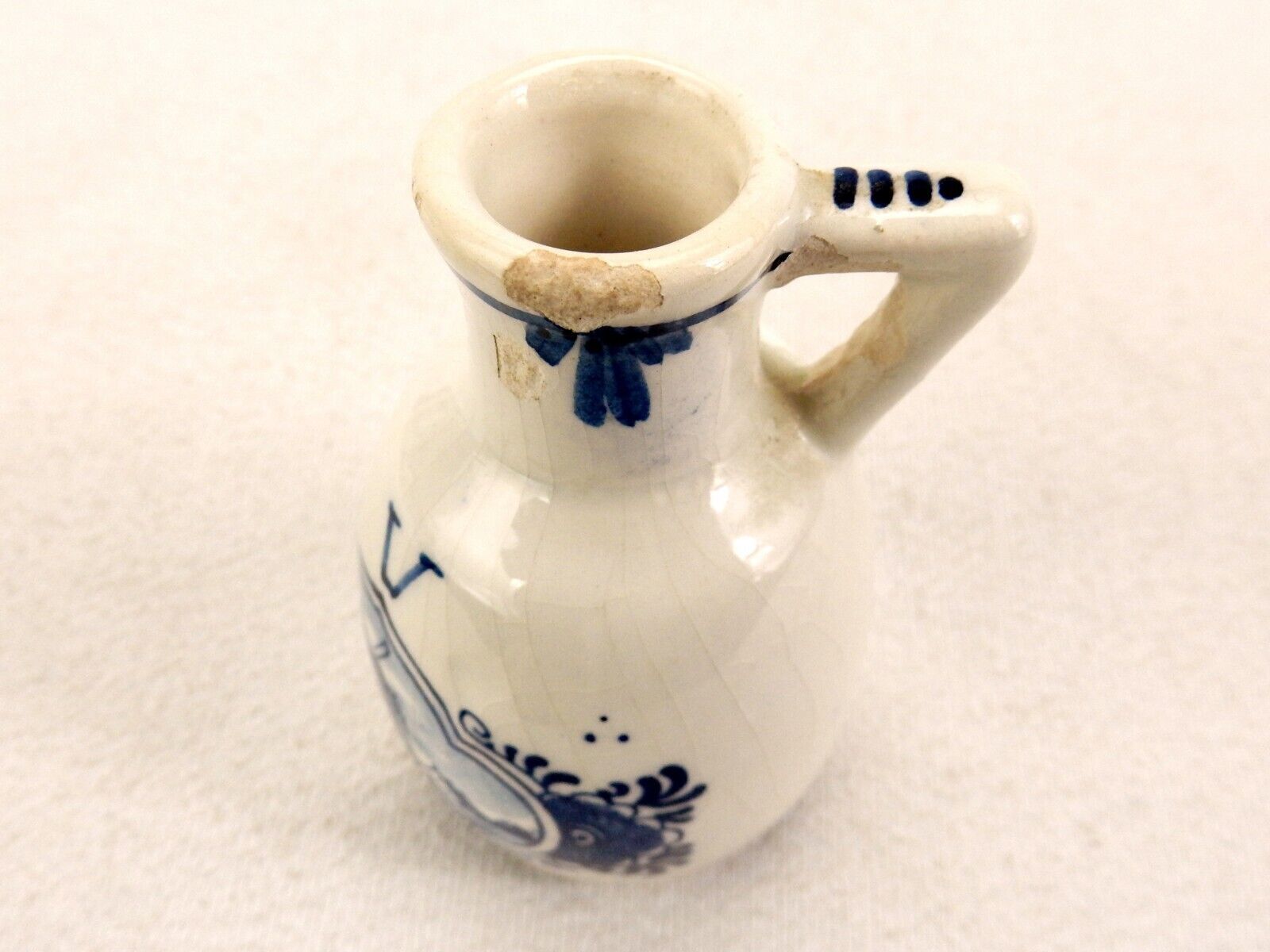 Vintage Delft Blue Porcelain Cruet Set w/Wood Tray, Oil & Vinegar, Cork ...