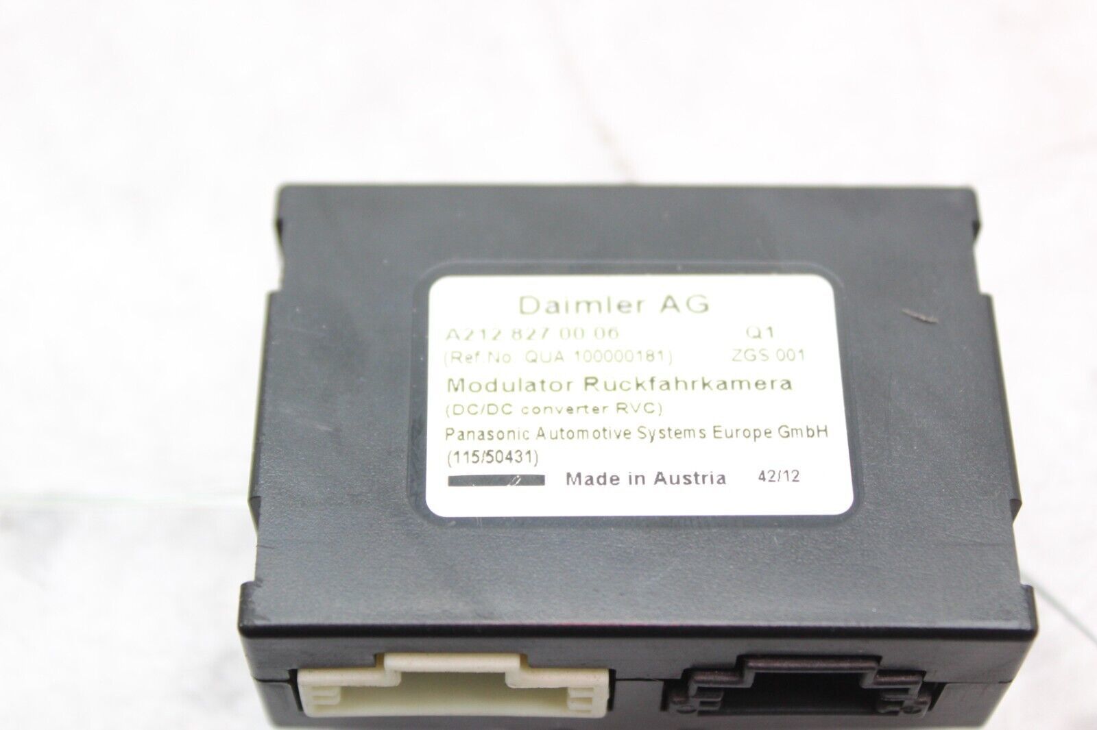 10-13 MERCEDES-BENZ E350 Rear Park Assist Camera Control Module F371 ...