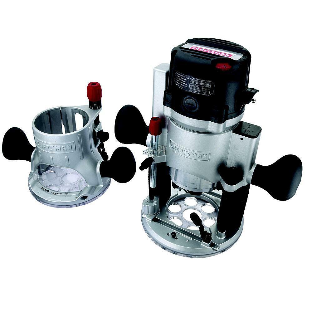 Craftsman 12 Amp 2 HP Fixed and Plunge Base Router with Soft Start ...