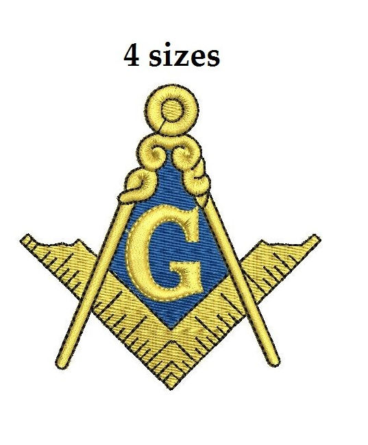 Masonic Compass and Square Digitized embroidery design Digital Download ...