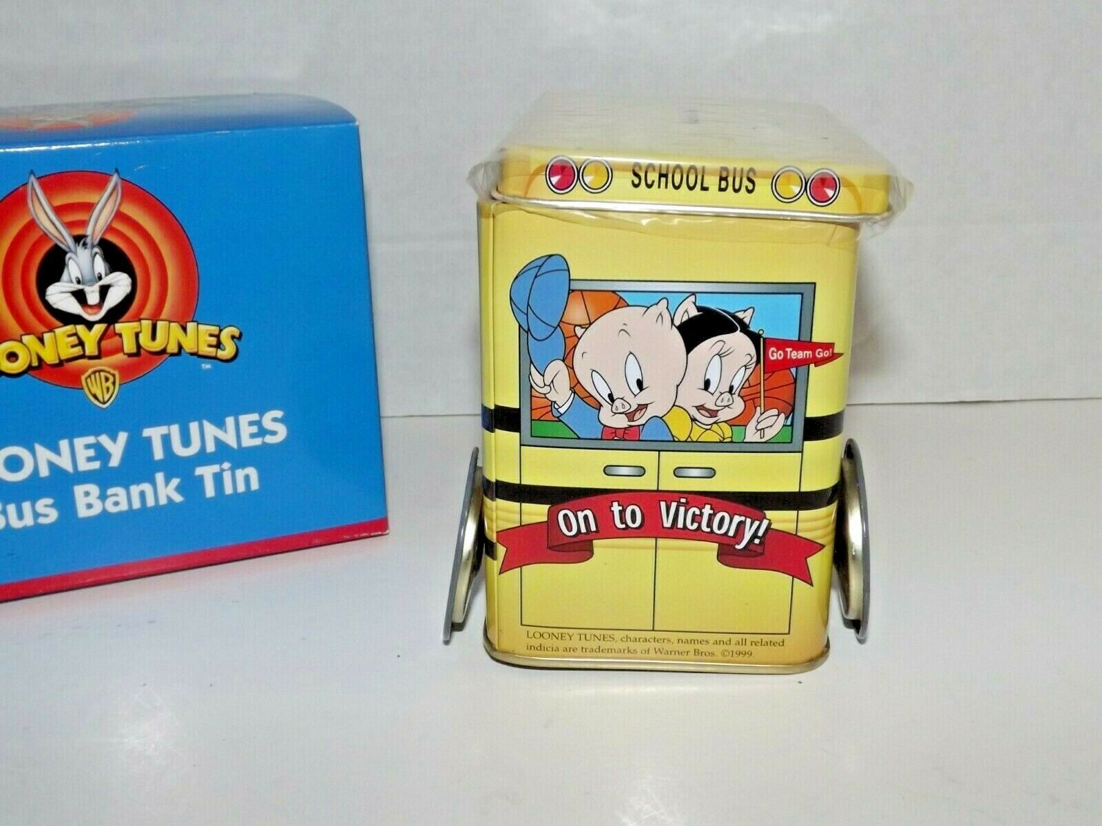 Looney Tunes Bus Bank Tin Bugs Bunny Daffy Duck New (t) - Characters