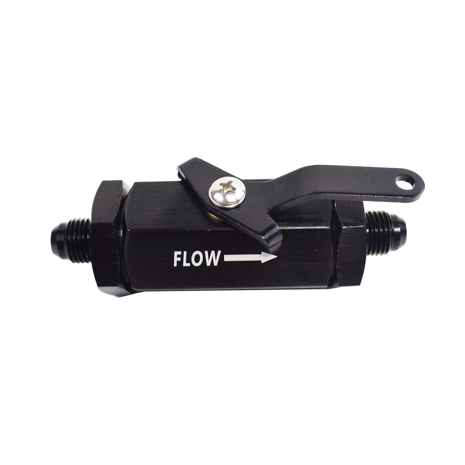 Aluminum Inline Fuel Shut Off Valve Cut Off with Cable Lever -6AN Male ...