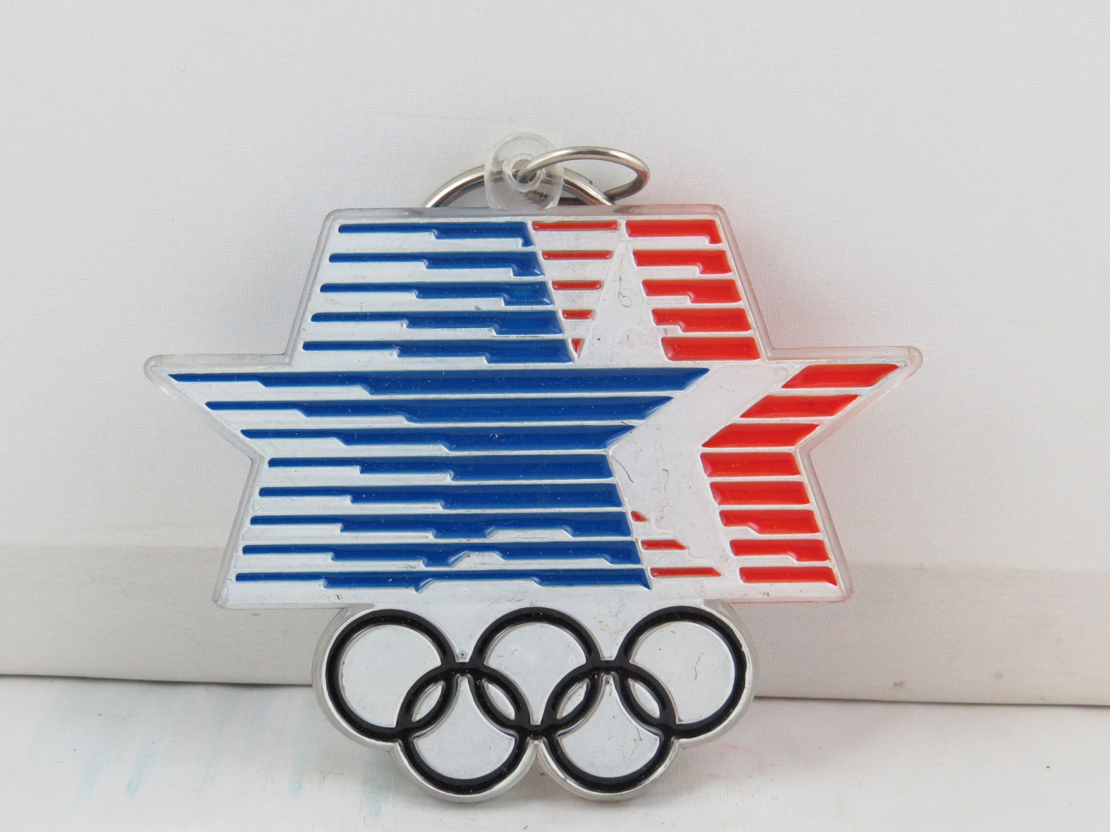 1984 Summer Olympic Games Keychain - Large Oversized Logo - Plastic ...