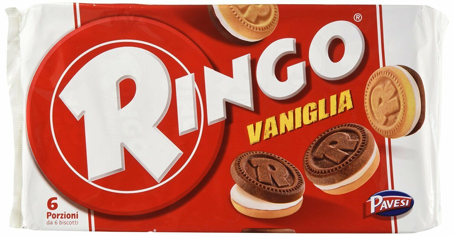 36x Pavesi Biscuits Ringo 55g Cake with Vanilla Snack Cookies Latch ...