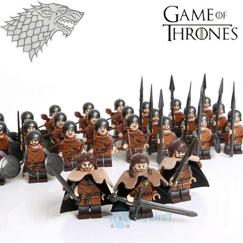 30Pcs/set House Stark Composite Army Game Of Thrones Minifigures Custom ...