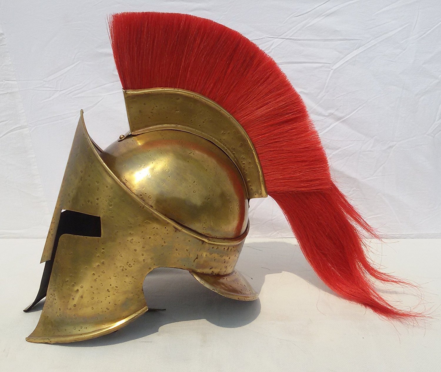 Medieval King Spartan Helmet With Red Plume Knight Halloween By ...