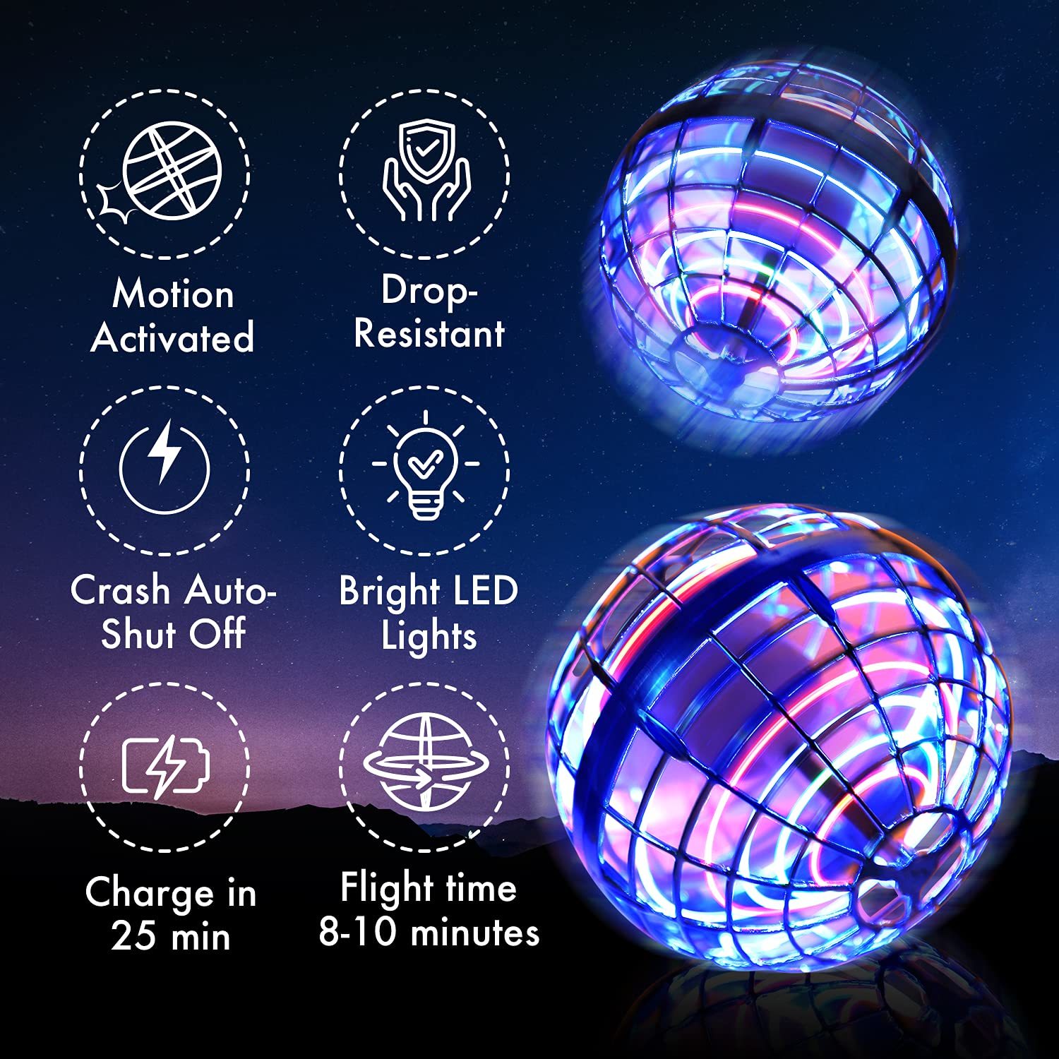 322 Reviews HAJIMARI Flying Ball Orb Hover Ball Flying Toys for Kids ...