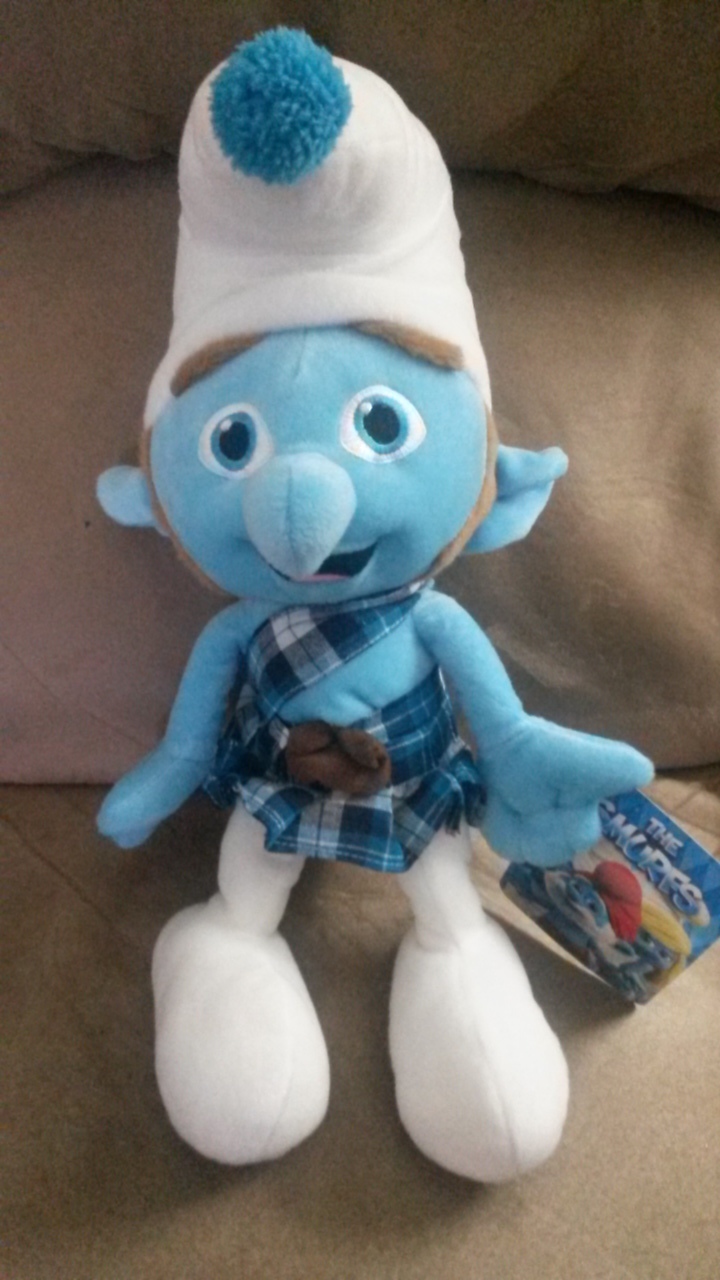 GUTSY SMURF SMURFS MOVIE Brand New Licensed Plush 16" NWT With Tags ...