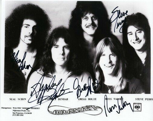 JOURNEY BAND GROUP SIGNED POSTER PHOTO 8X10 RP AUTOGRAPH STEVE PERRY ...