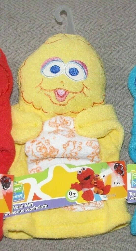 SESAME STREET BATH TUB HAND PUPPET TERRY BIG BIRD NEW - Developmental ...